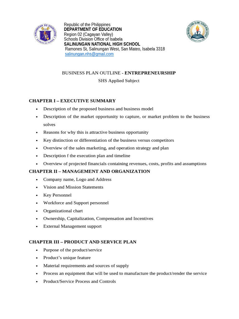 Entrep-Business-plan | PDF