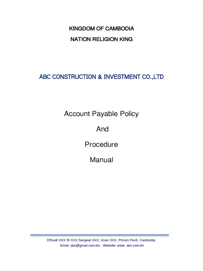 06.IFA-Account Payable Policy and Procedure - Eng | PDF