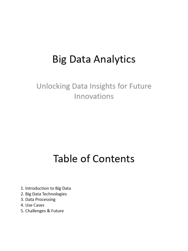 Big Data Analytics Presentation | PDF