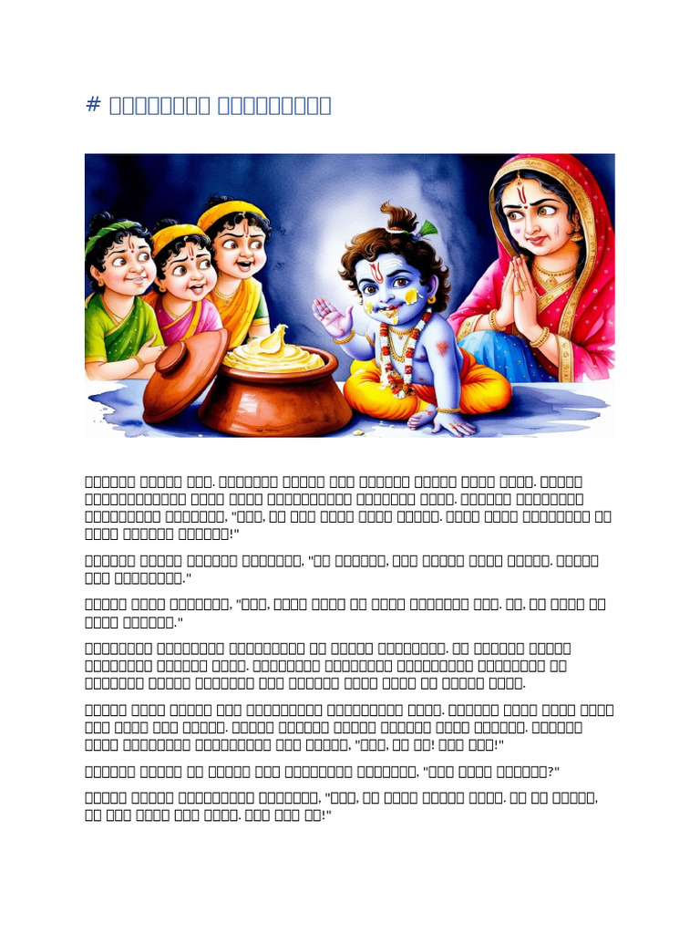 Krishna Marathi Katha | PDF | Indian Religions | Religion & Spirituality