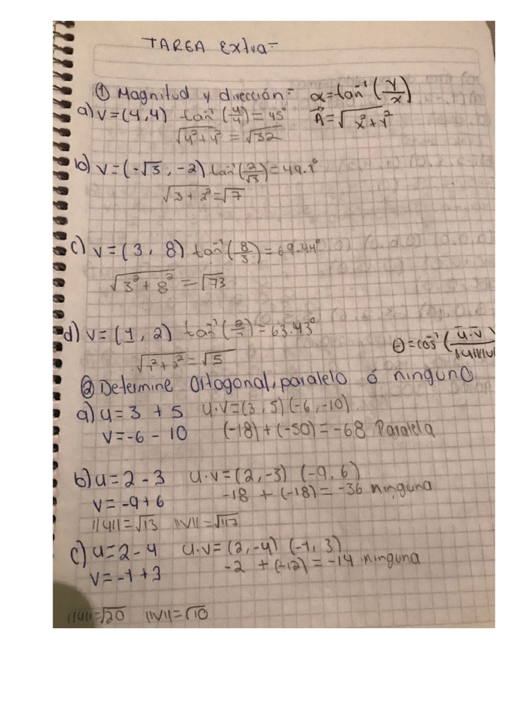 Tarea Vectores | PDF