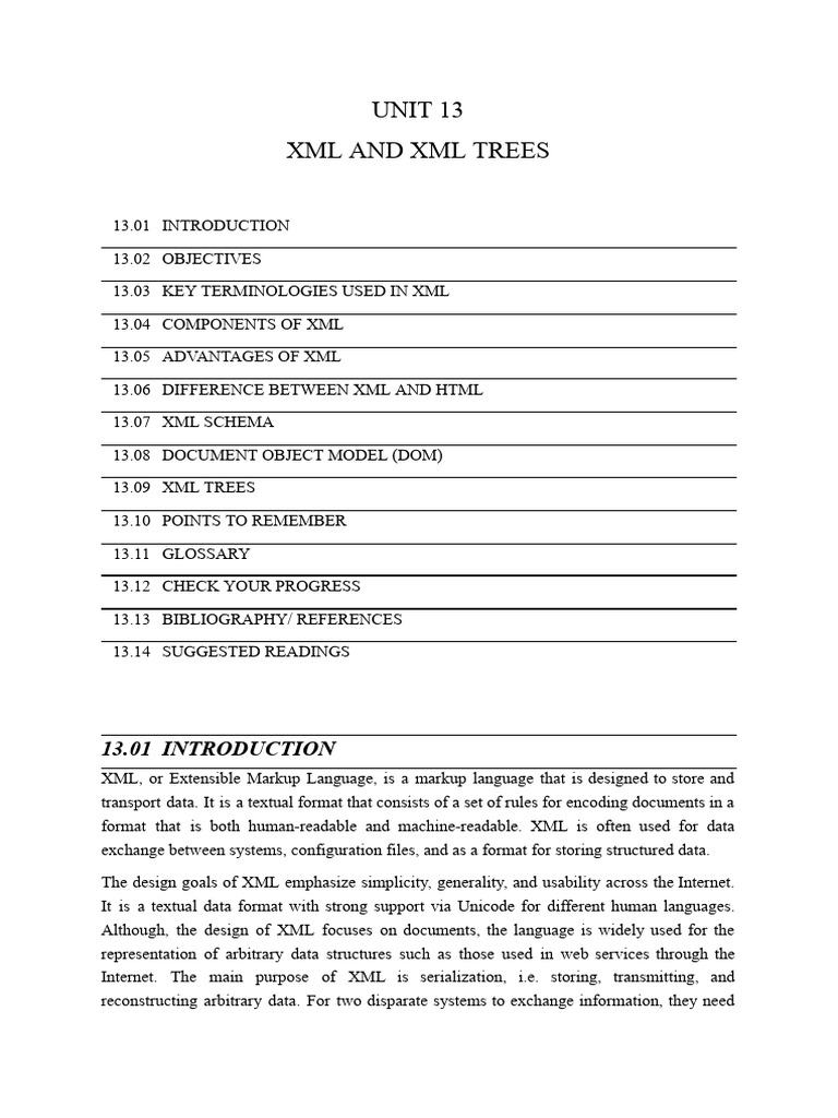 13 XML and XML Trees | PDF