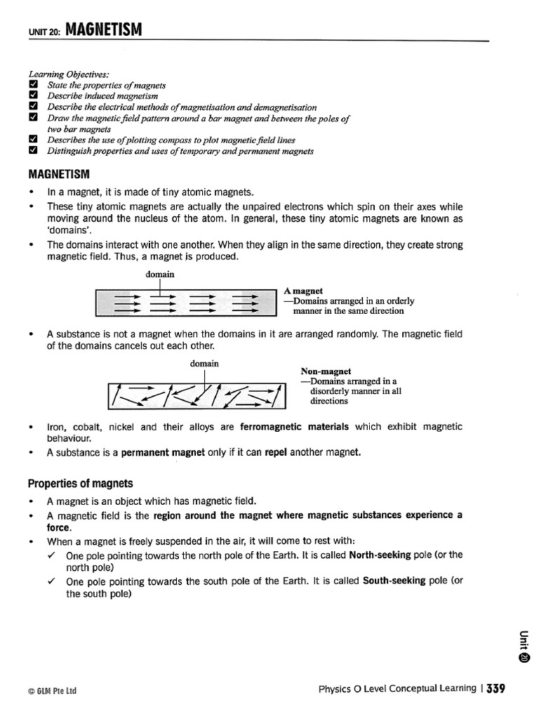 Unit 20. Magnetism | PDF