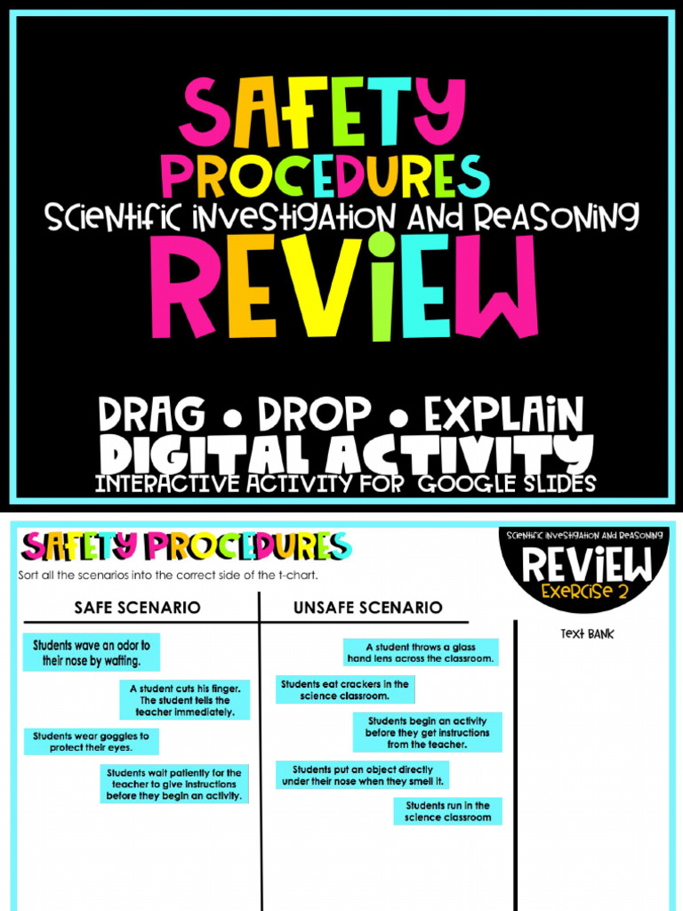 Copy of Safety - Equipment - Symbols - SDS Activity | PDF