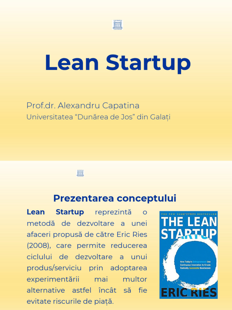 Lean Startup - Curs 4 | PDF