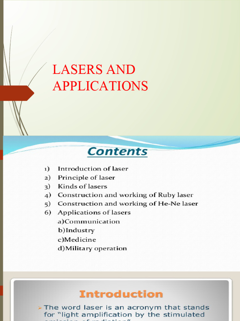 Lasers | PDF