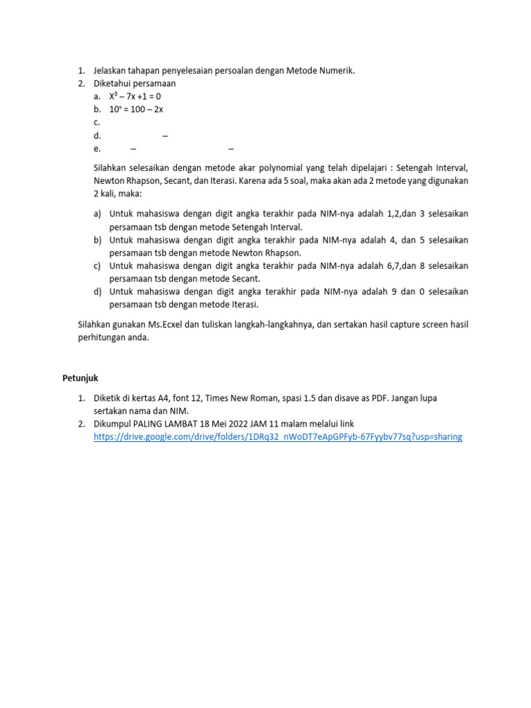 Uts Metode Numerik 1 Pdf