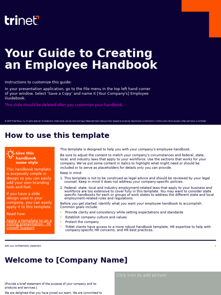 Employee Handbook Template (Final) | PDF