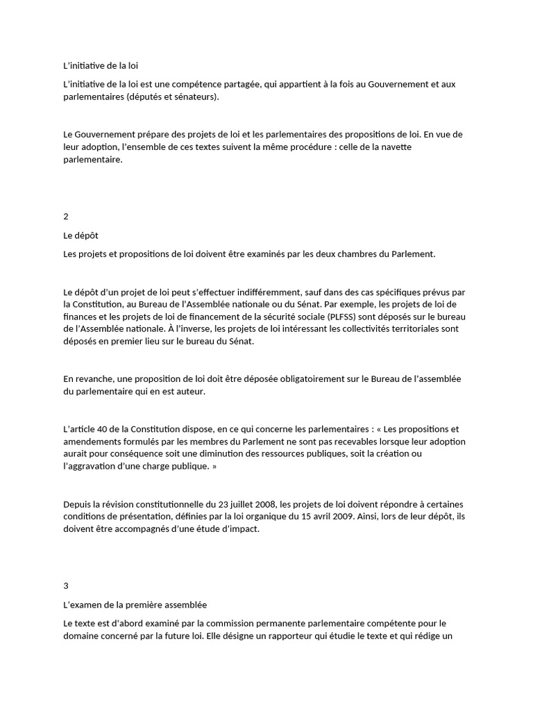Élaboration D'une Loi | PDF