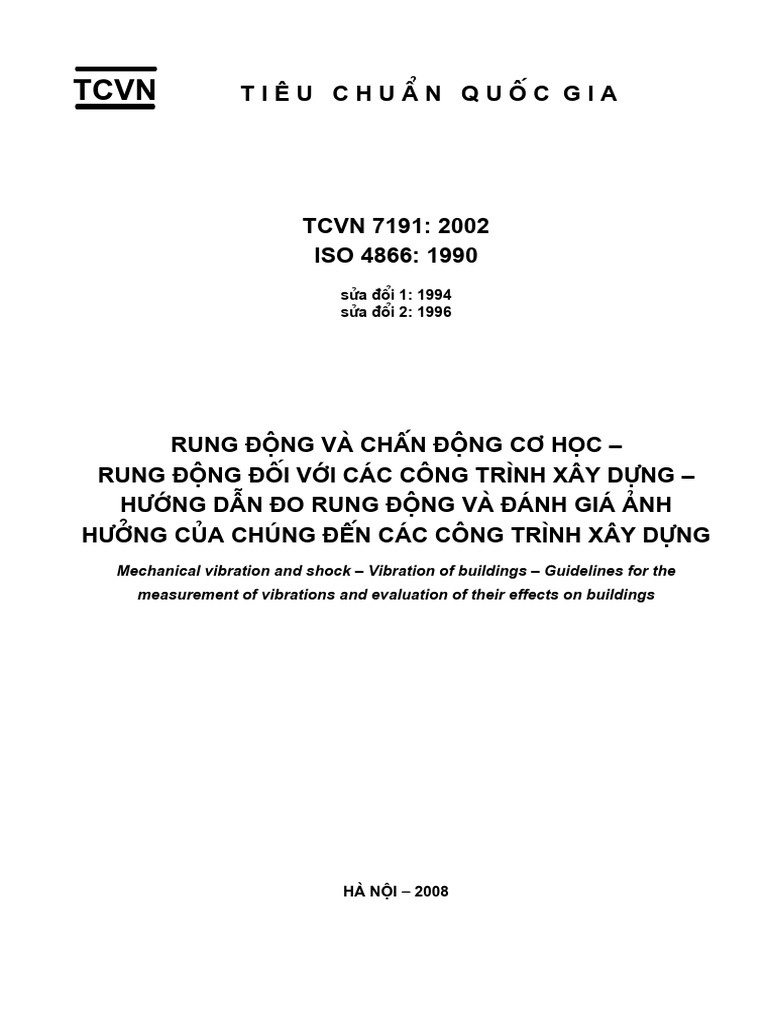 TCVN 7191 - 2002 (ISO 4866 - 1990) Ngay 30-11 - 0001 (Con Hieu Luc) | PDF