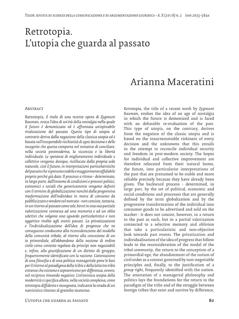 RETROTOPIA+Maceratini Tigor 2 2018 | PDF