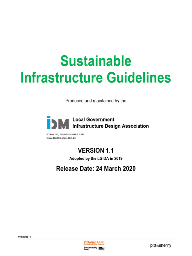 Sustainable Infrastructure Guidelines V1.1 | PDF
