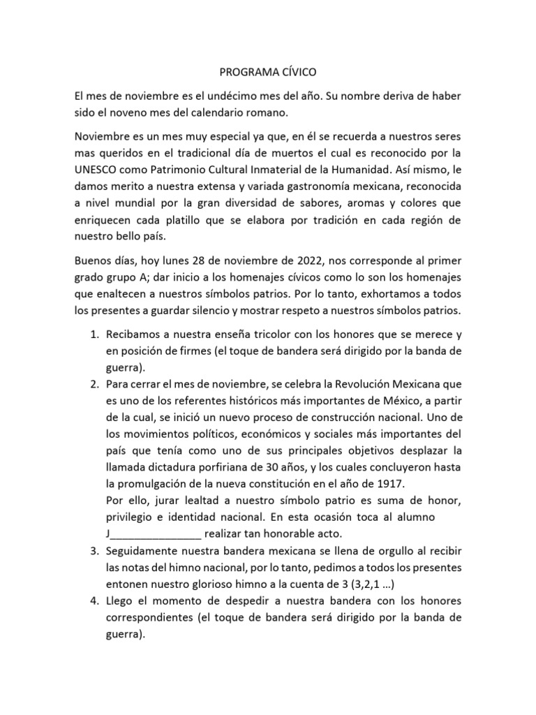 Programa Cívico | PDF