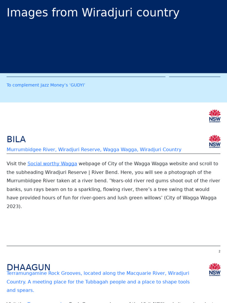 English s5 Images From Wiradjuri Country | PDF