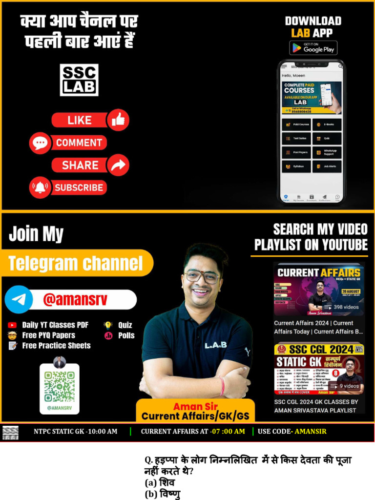 Class 1 Railway NTPC History Mix Question PYQ PPT 2 PPTX | PDF