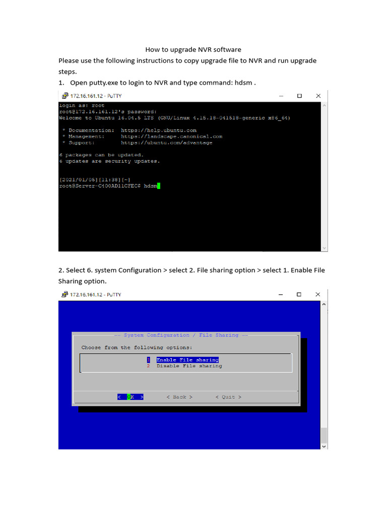 How To Upgrade NVR Software | PDF