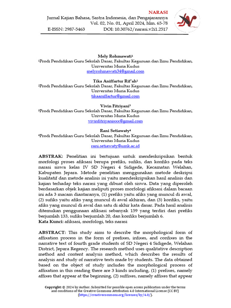 7.+Artikel+Penggunaan+Afiksasi Kelompok+1 3F+ (1) +production | PDF