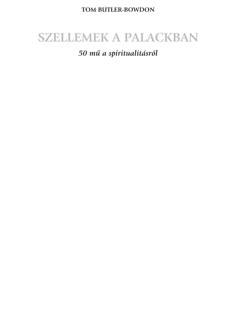 Szellemek A Palackban-Tom Butler-Bowdon | PDF