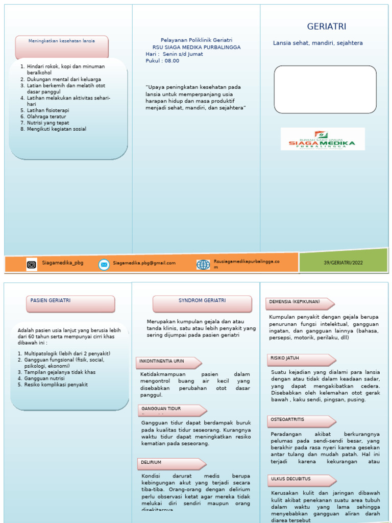 Leaflet Geriatri | PDF