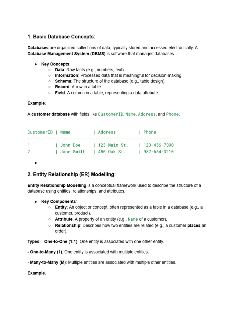 Database Concepts - ER Diagram | PDF