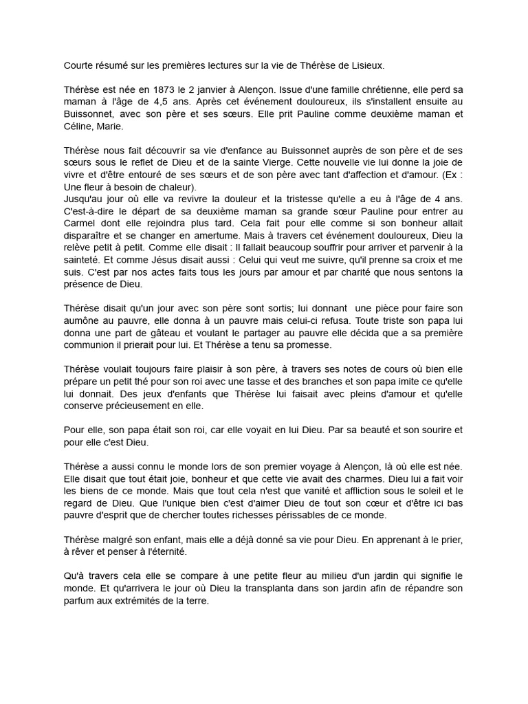 Thérèse de Lisieux | PDF