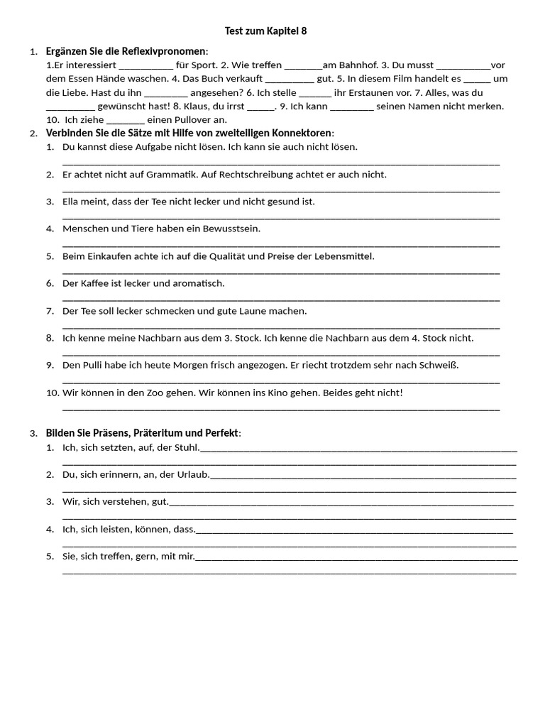 Test Zum Kapitel 8 | PDF