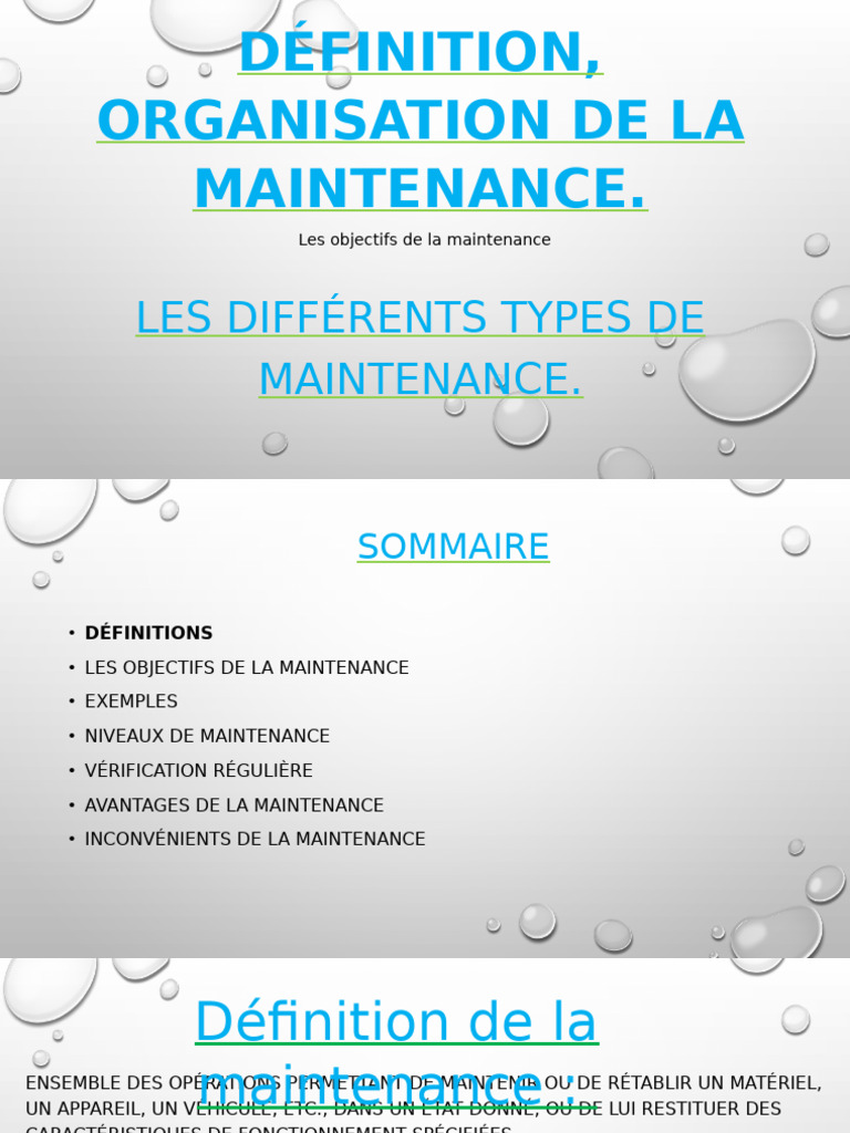 Définition, Organisation de La Maintenance | PDF
