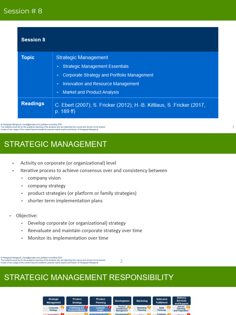 IIMS Session8 StrategicManagement | PDF