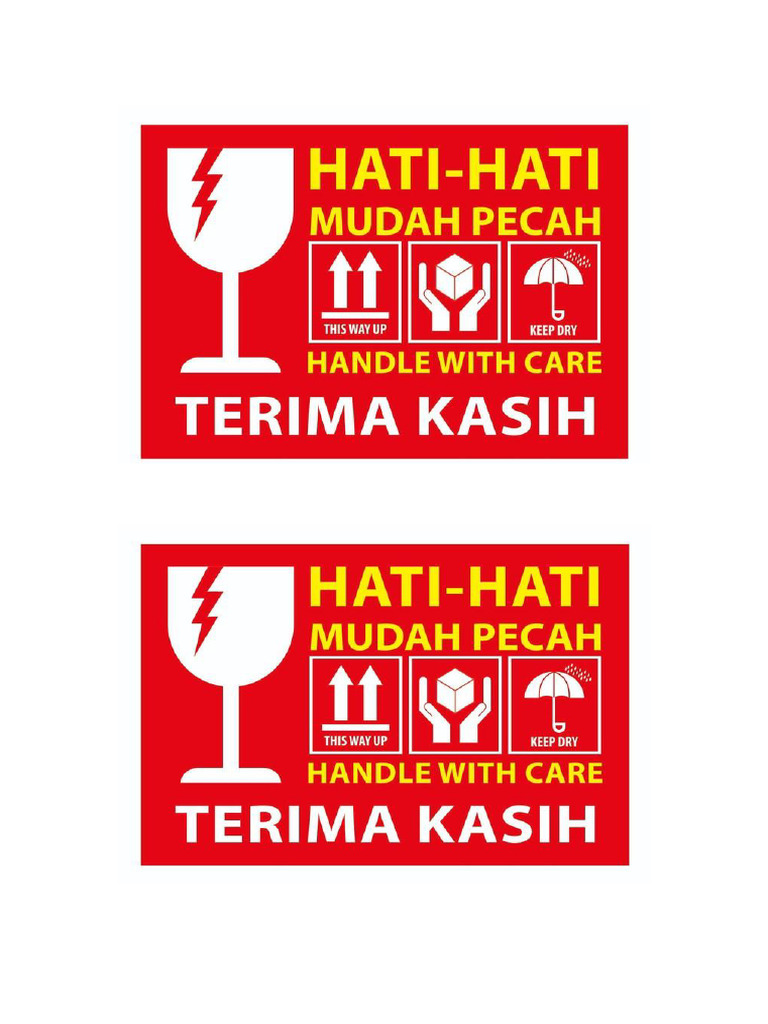 Stiker Fragile | PDF