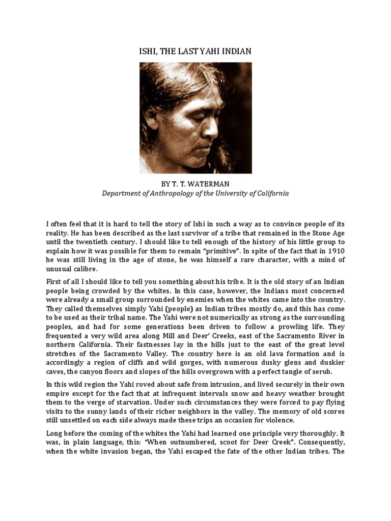 Ishi, The Last Yahi Indian by T.T. Waterman | PDF | Foods | Nature