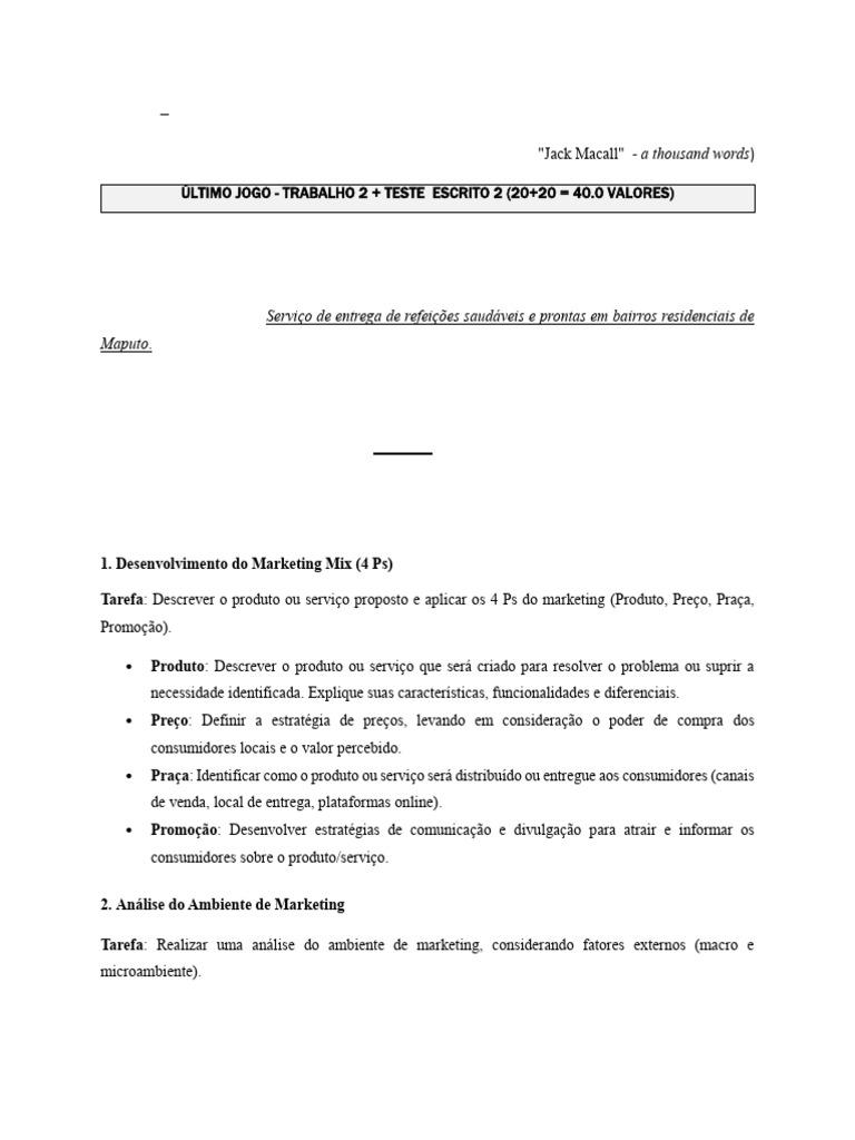 Ultima Avaliacao Da Cadeira | PDF