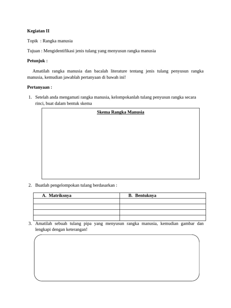 Kegiatan II Rangka | PDF