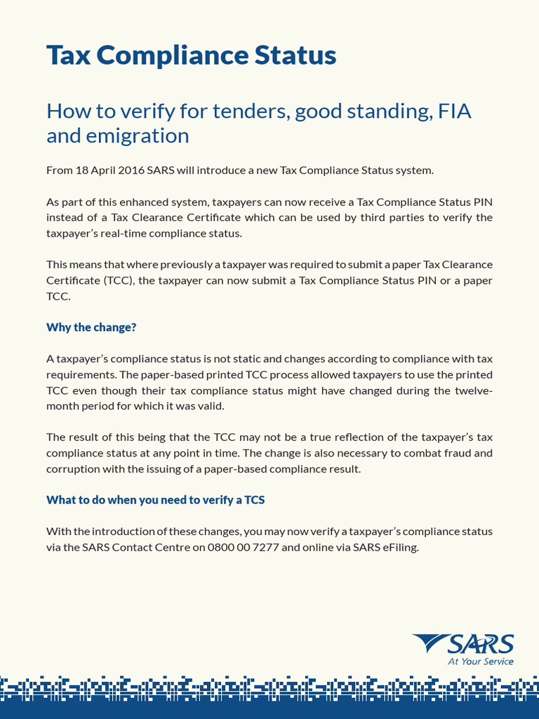 How To Verify For Tenders Good Standing FIA and Emigration | PDF ...