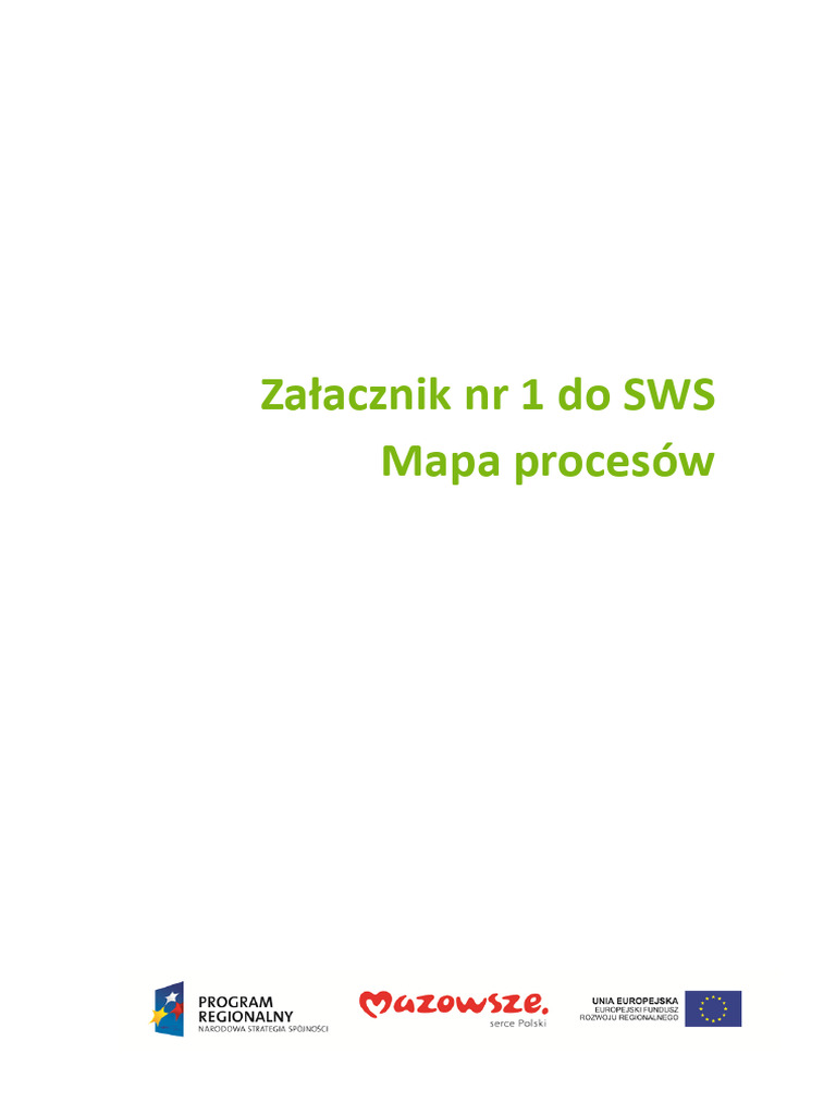 2 Zalacznik NR 1 Do Sws Mapa Procesow 1-03-20140702 | PDF