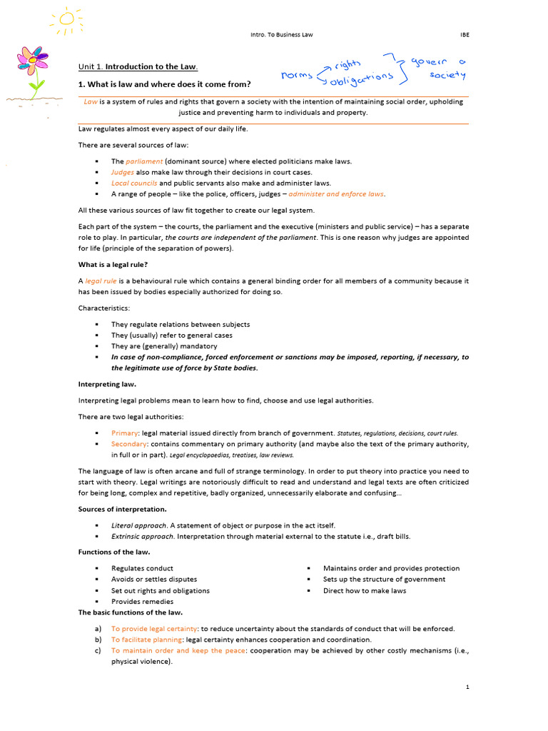 Therm 2 Business Law | PDF | Precedent | Common Law
