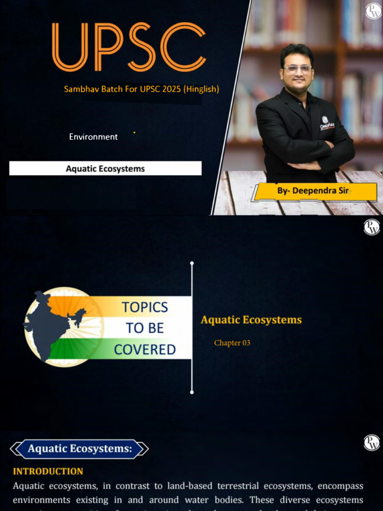 Aquatic Ecosystem Full Chapter - UPSC Wallah Book Chapter 03 - Class ...