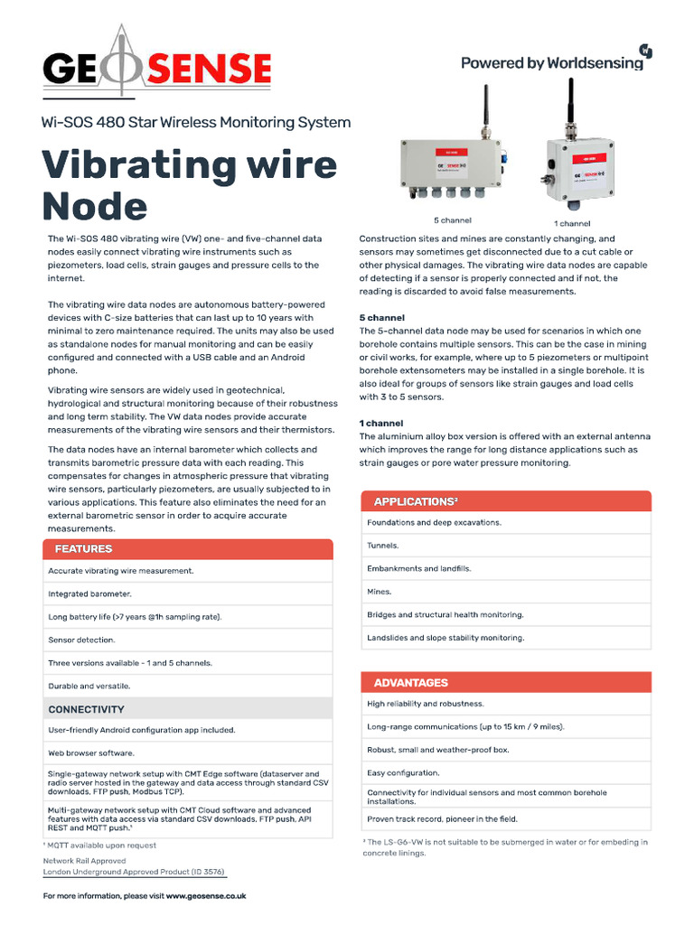 Vibrating Wire Node V1.0 | PDF