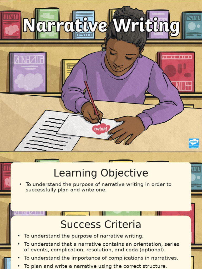 Narrative Writing Cover Lesson Powerpoint | PDF