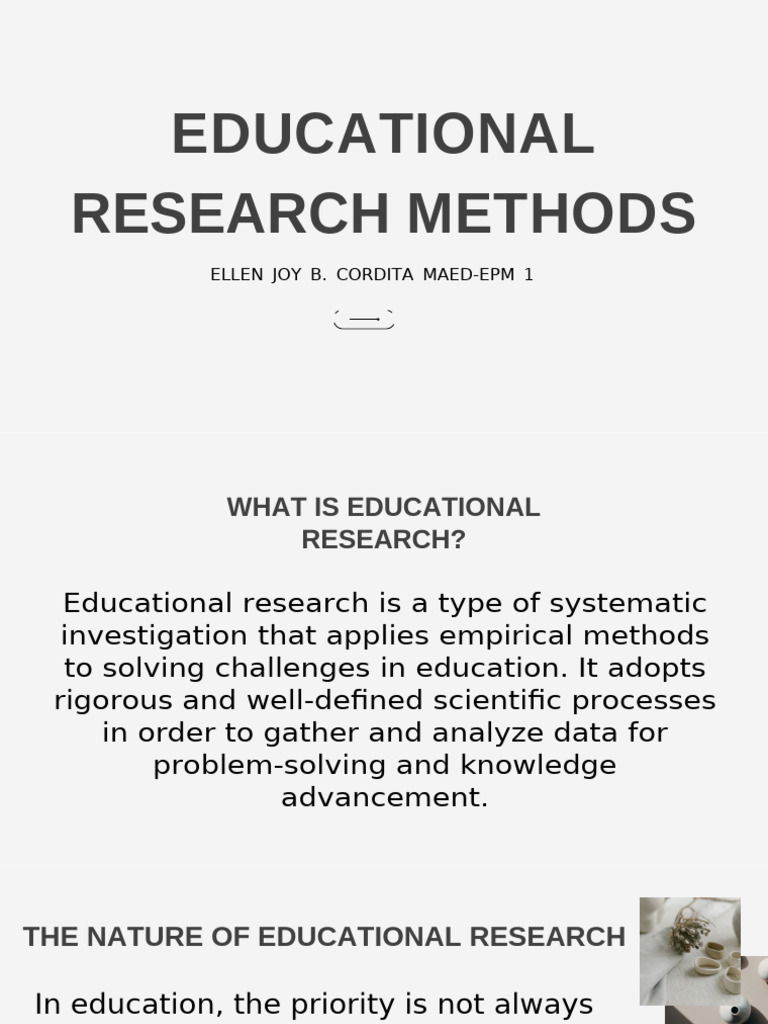 Educational Research Methods | PDF
