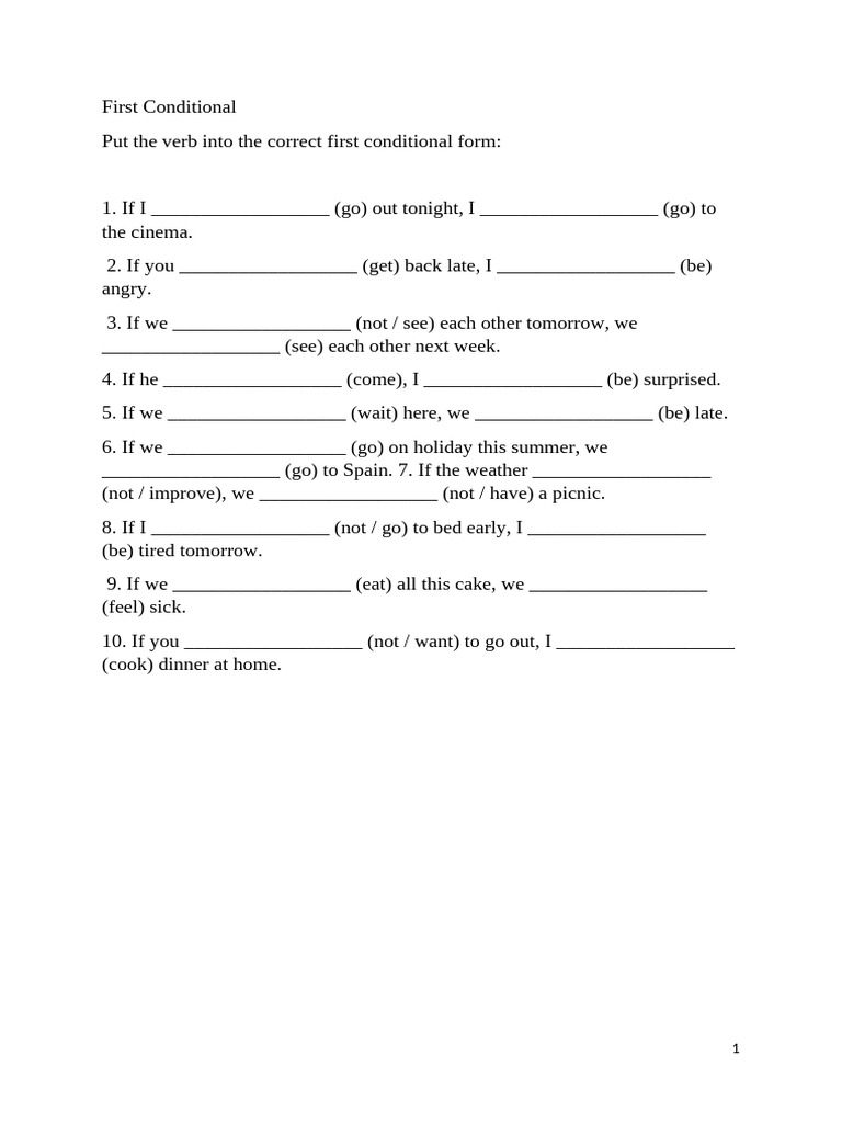 Conditional Ex | PDF