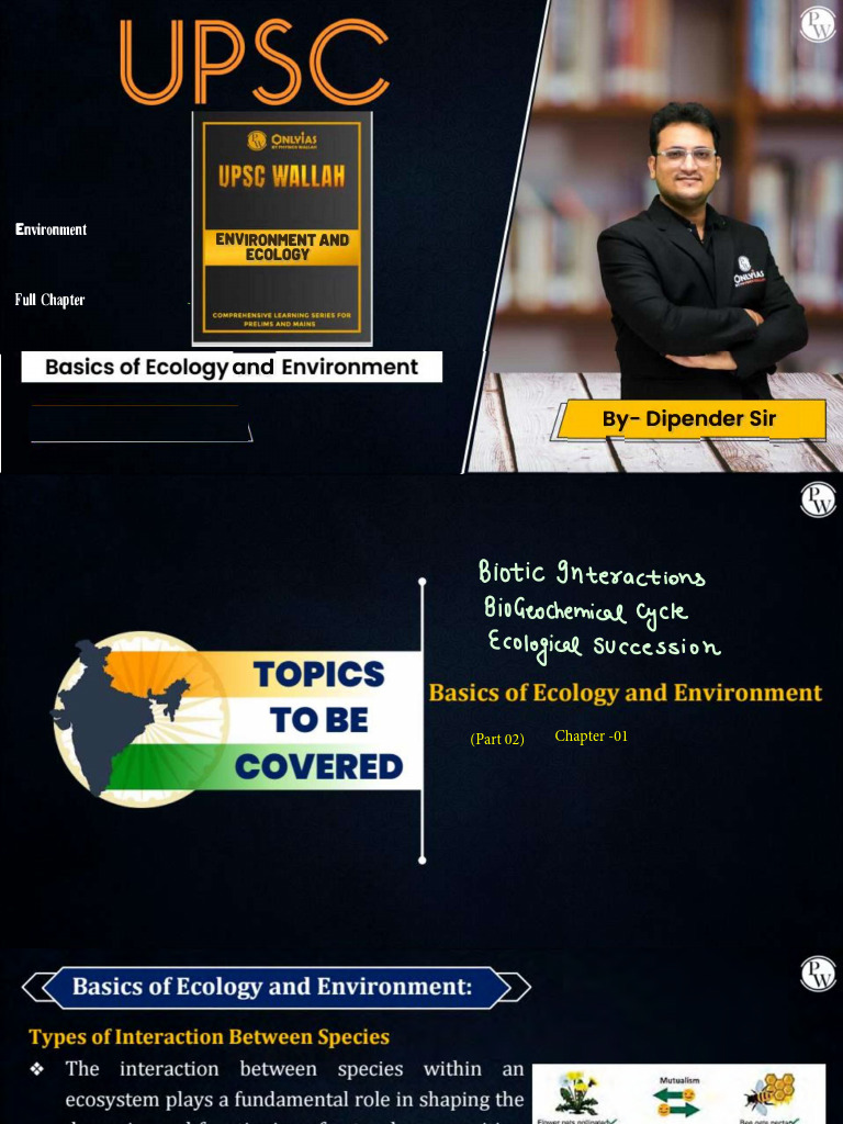 Basics of Ecology and Ecosystem - Part 2 FULL CHAPTER - UPSC Wallah ...