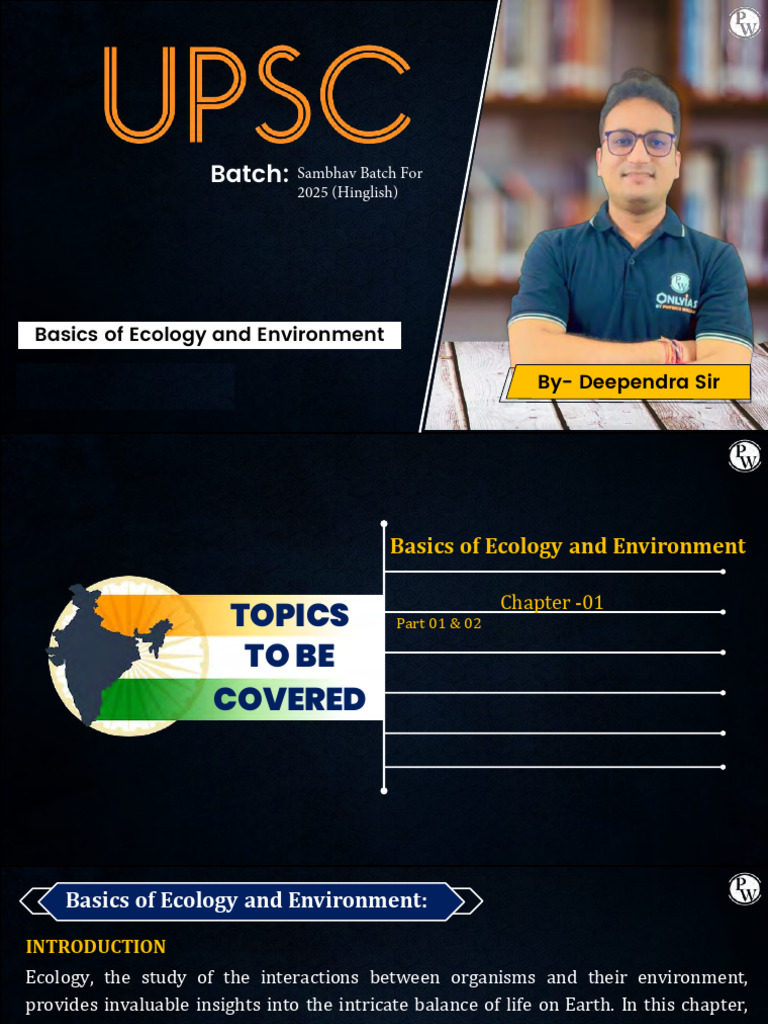 Basics of Ecology and Ecosystem FULL CHAPTER - UPSC Wallah Book Chapter ...