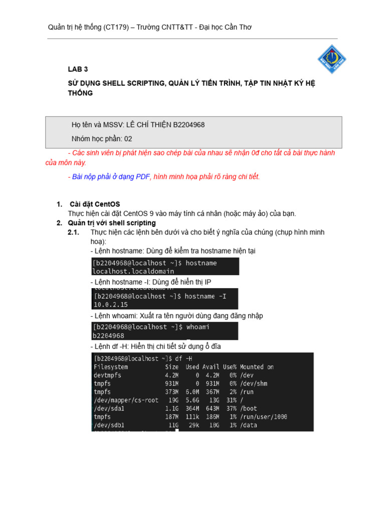 Thienb2204968 CT179 QTHT Lab3 2024 2025 | PDF