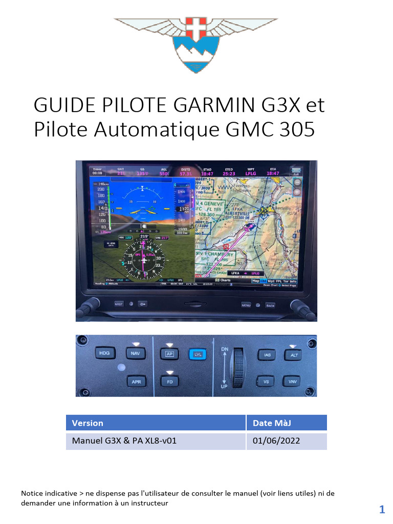 GUIDE PILOTE GARMIN G3X Et Pilote Automatique GMC 305 | PDF