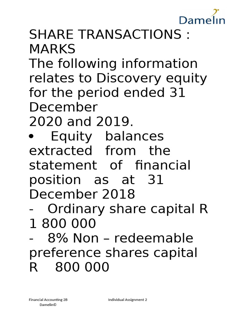 Financial Assignment 2 | PDF