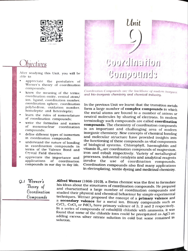 Coordination Compounds NCERT | PDF