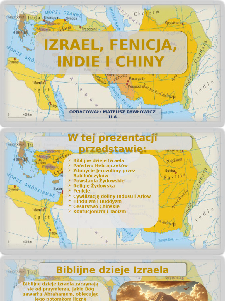 Izrael, Fenicja, Indie I Chiny PREZENTACJA | PDF