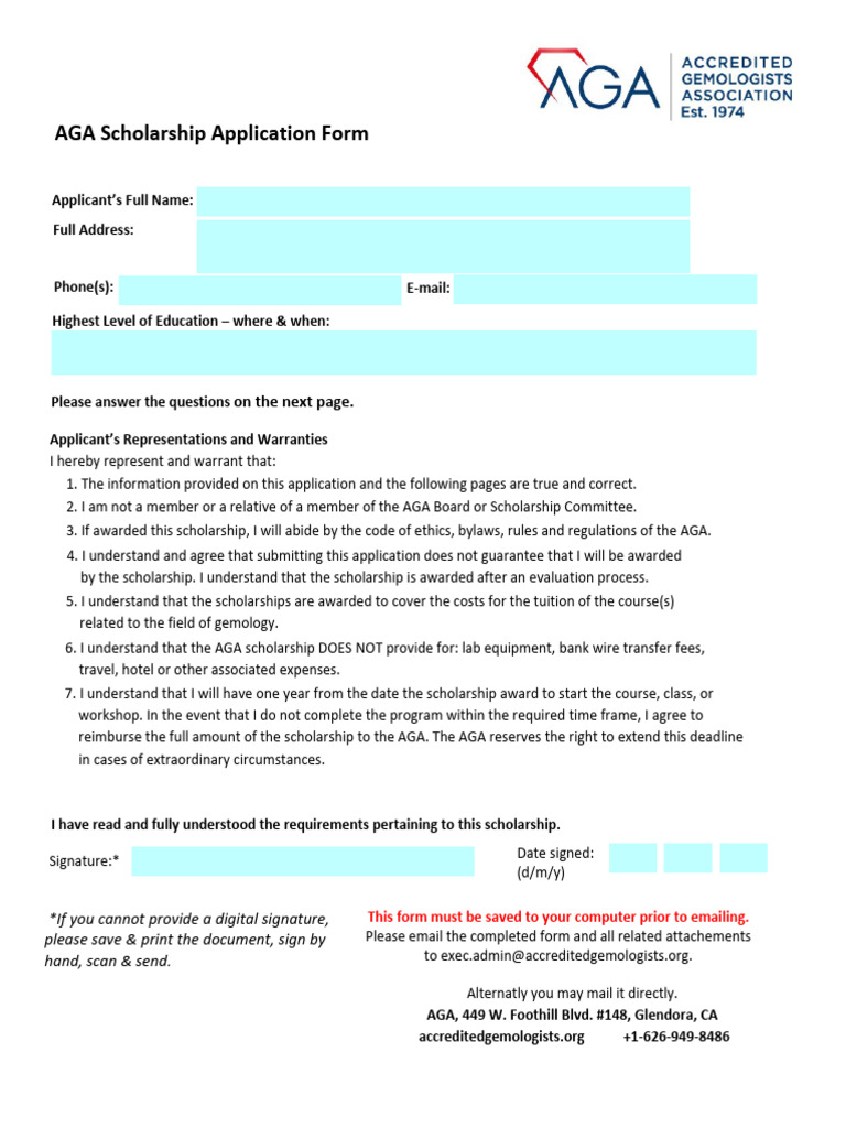 Scholarship Application | PDF