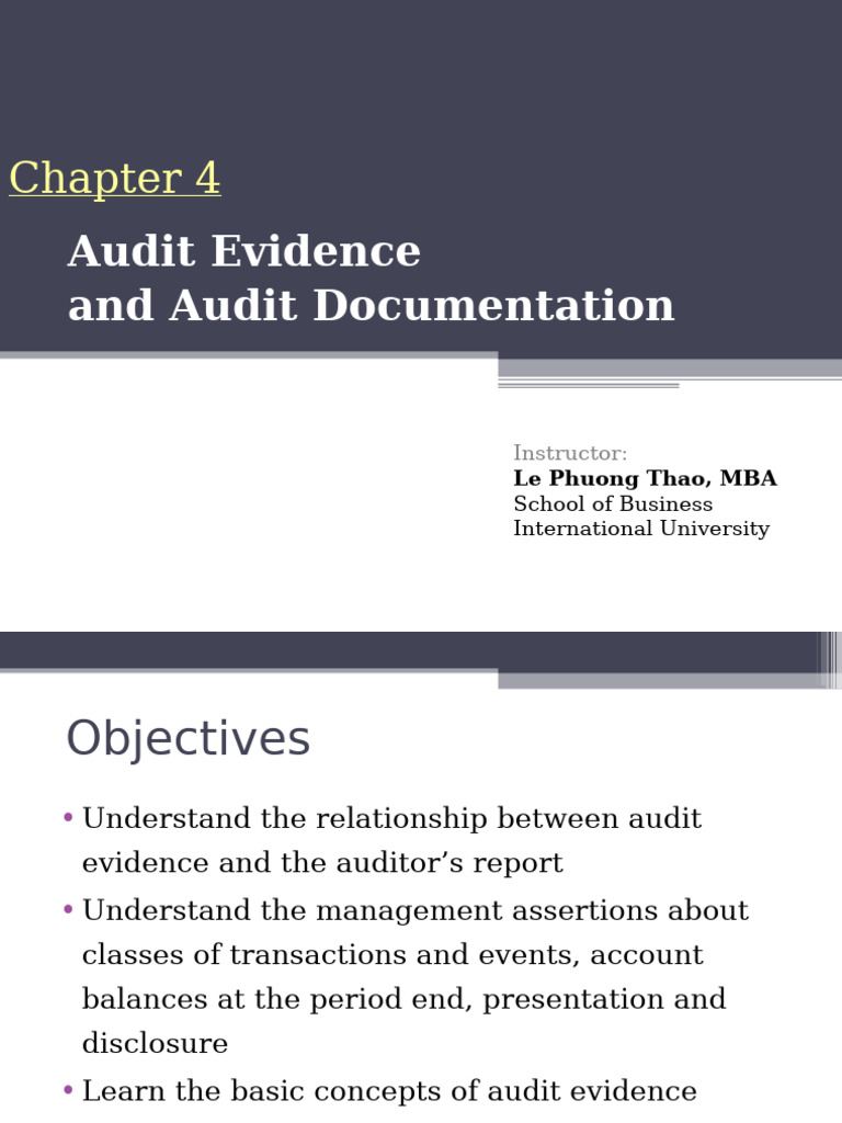LECTURE 3 - Chapter 5 - Audit Evidence & Documentation | PDF LECTURE 3 - Chapter 5 - Audit Evidence & Documentation | PDF