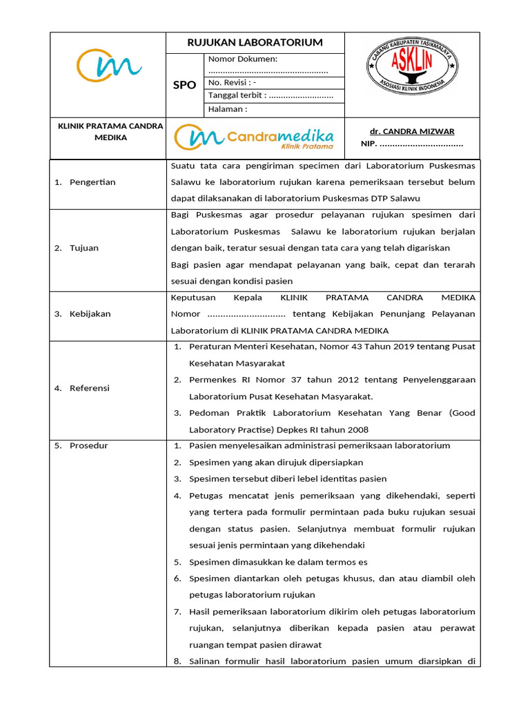 Sop Rujukan (Repaired) | PDF